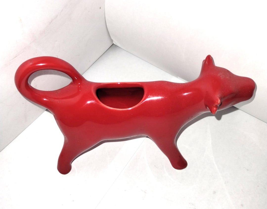 Vintage Red Cow Creamer Farmhouse Decor - Etsy