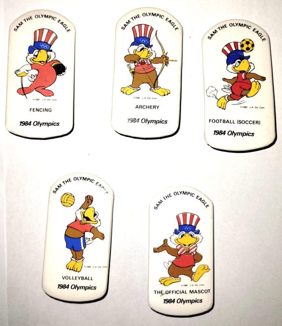 Rare Olympics Los Angeles 1984 Sam The Mascot Eagle P… - Gem