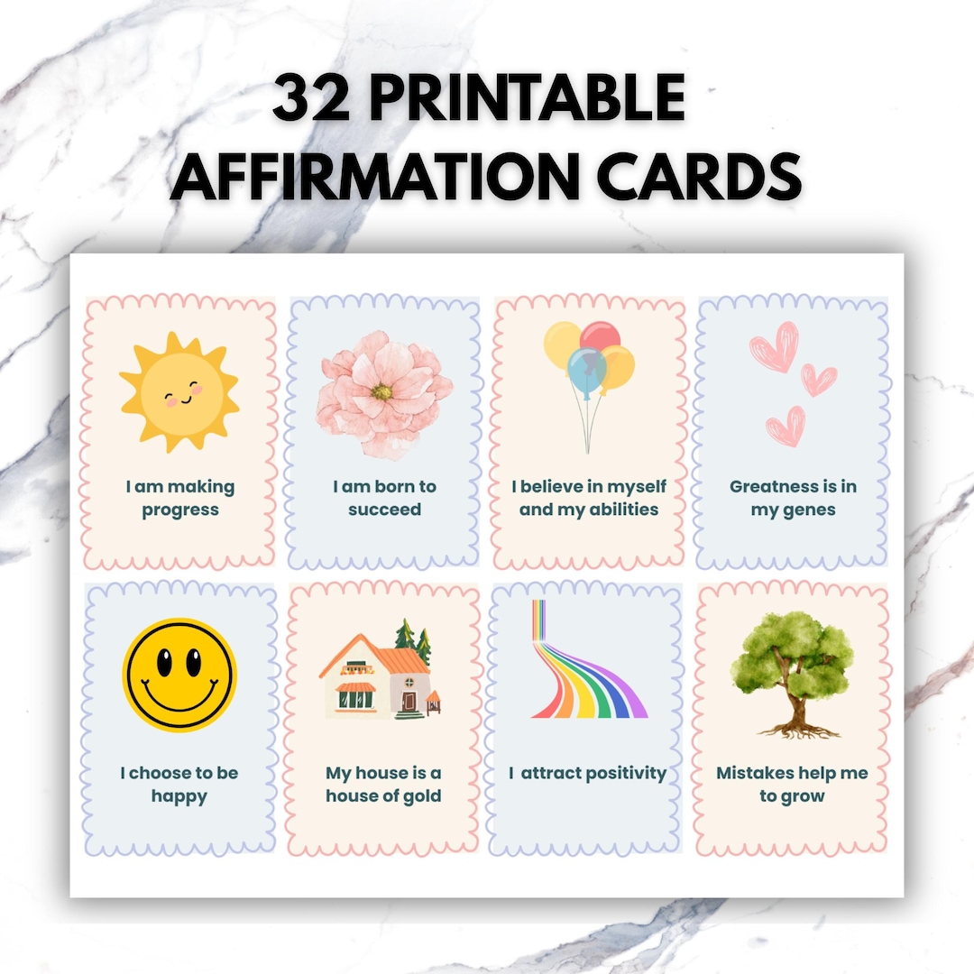 32 Printable Affirmation Cards - Etsy