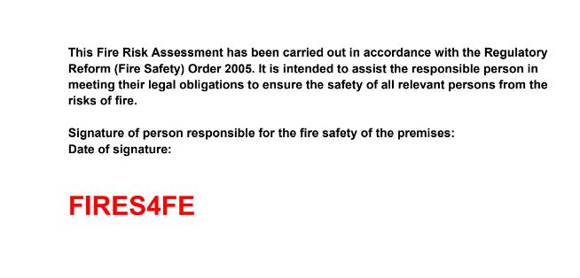 Fire Risk Assessment Template UK - Etsy UK