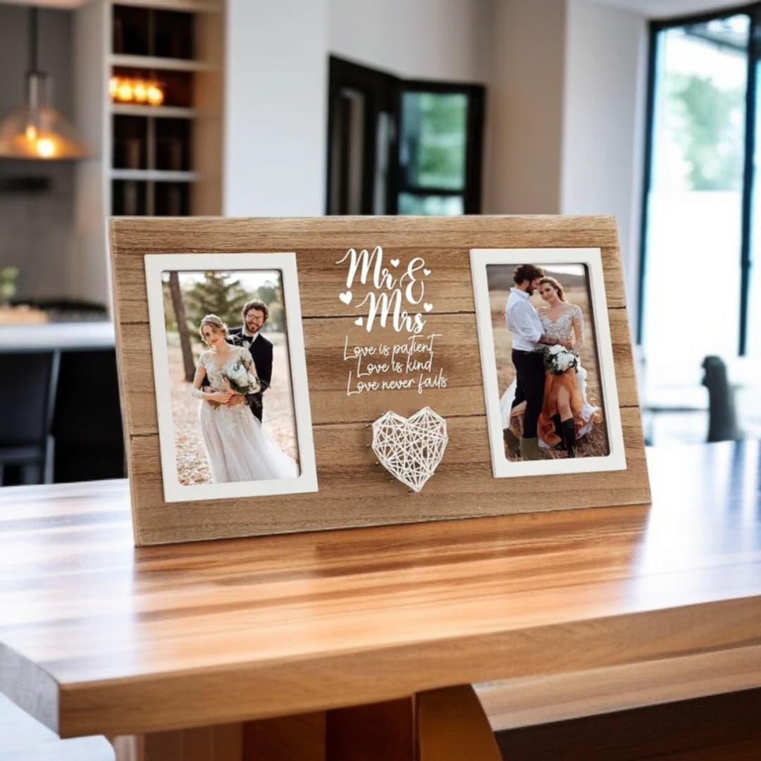 Mr and Mrs Picture Frame for Couple | Wedding Photo Gift | Bridal ...