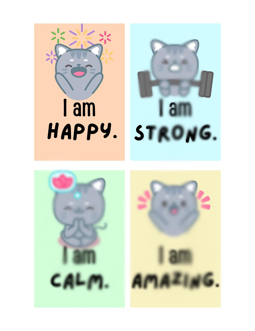 Emotion Affirmation Cards for Kids: Calming Printable Cards (digital ...