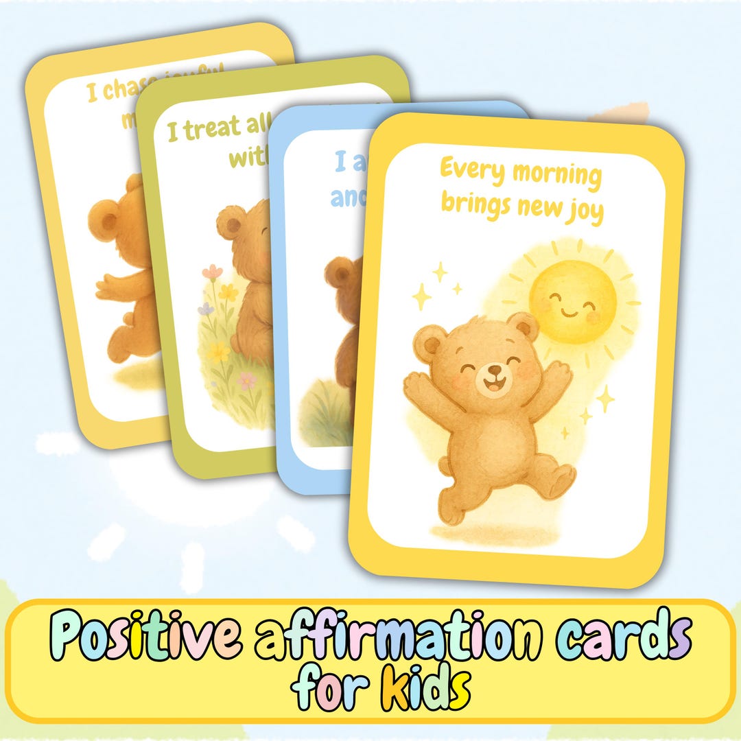 Positive Affirmation Cards for Kids, 42 Printable Positive Affirmations ...