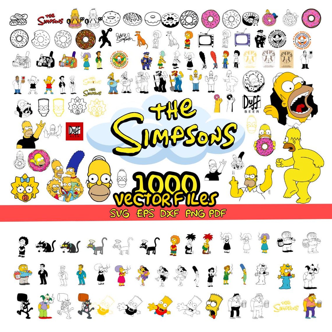 The Simpsons SVG Bundle Clipart, Svg File for Cricut, Digital Downloads ...