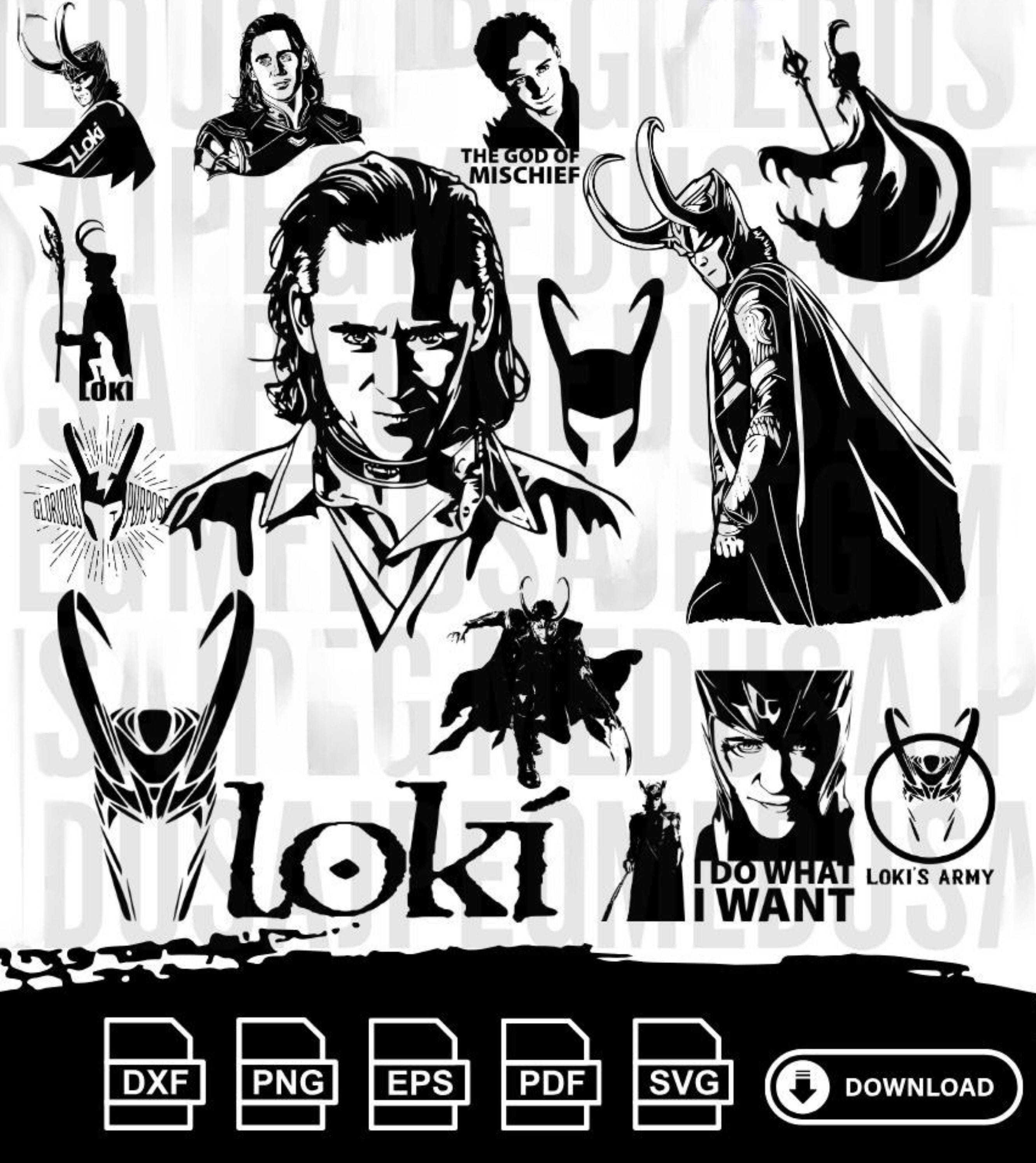 Loki SVG Bundle, Avengers SVG, High Cut File for Cricut, Svg Png Dxf ...