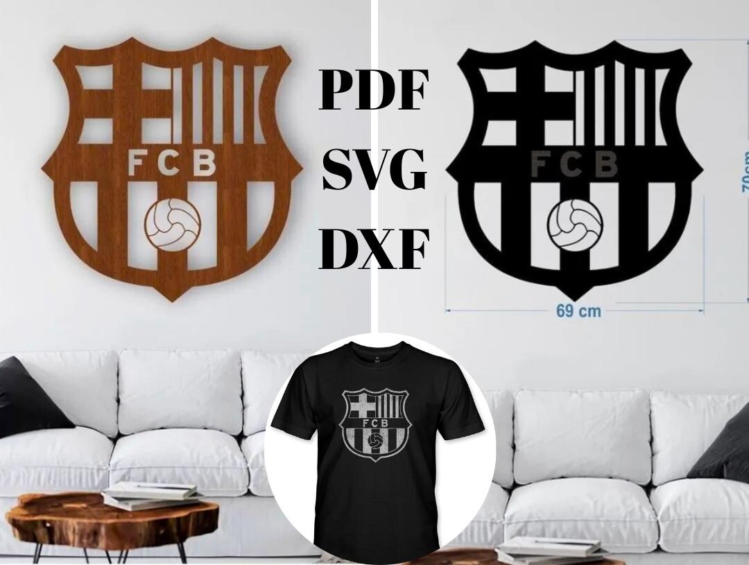 Silhouette Svg,png,dxf Logo Barcelona .cut File Sticker Printable.laser ...