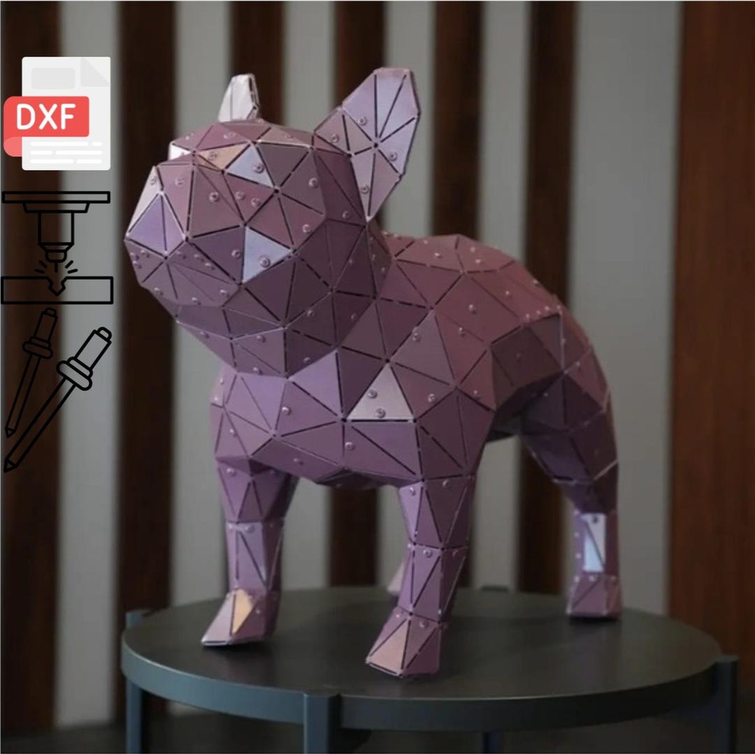 French Bulldog, Dxf Cnc Metal Dog, No Welding Required - Etsy