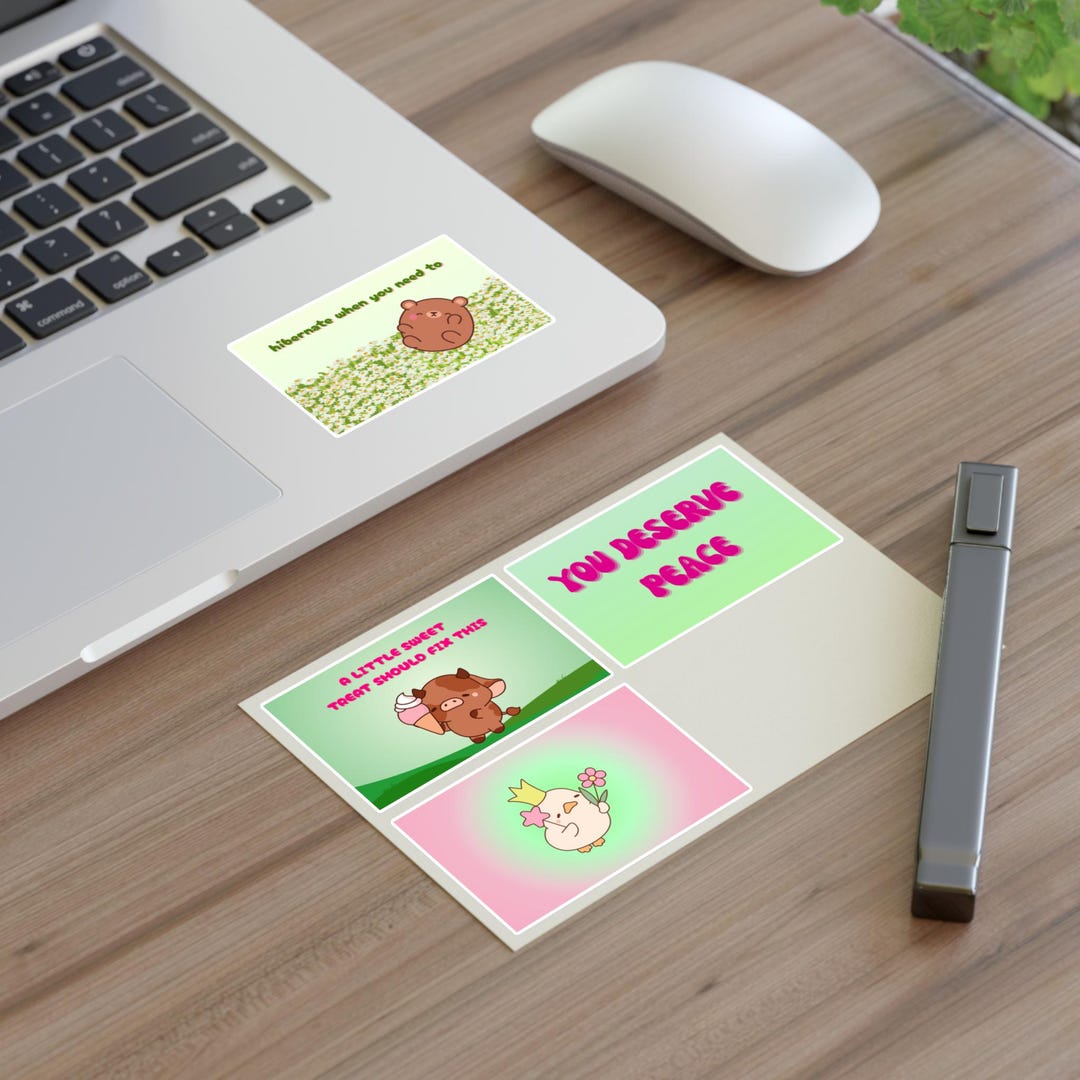 Assorted Green Sticker Pack - Etsy