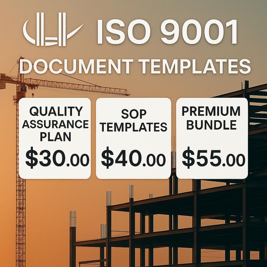 ISO 9001 Quality Assurance Plan Template - Etsy