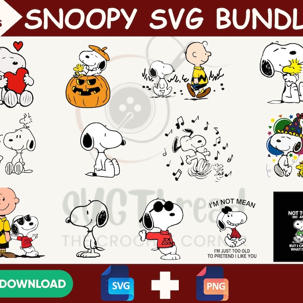 Snoopy Svg - Etsy