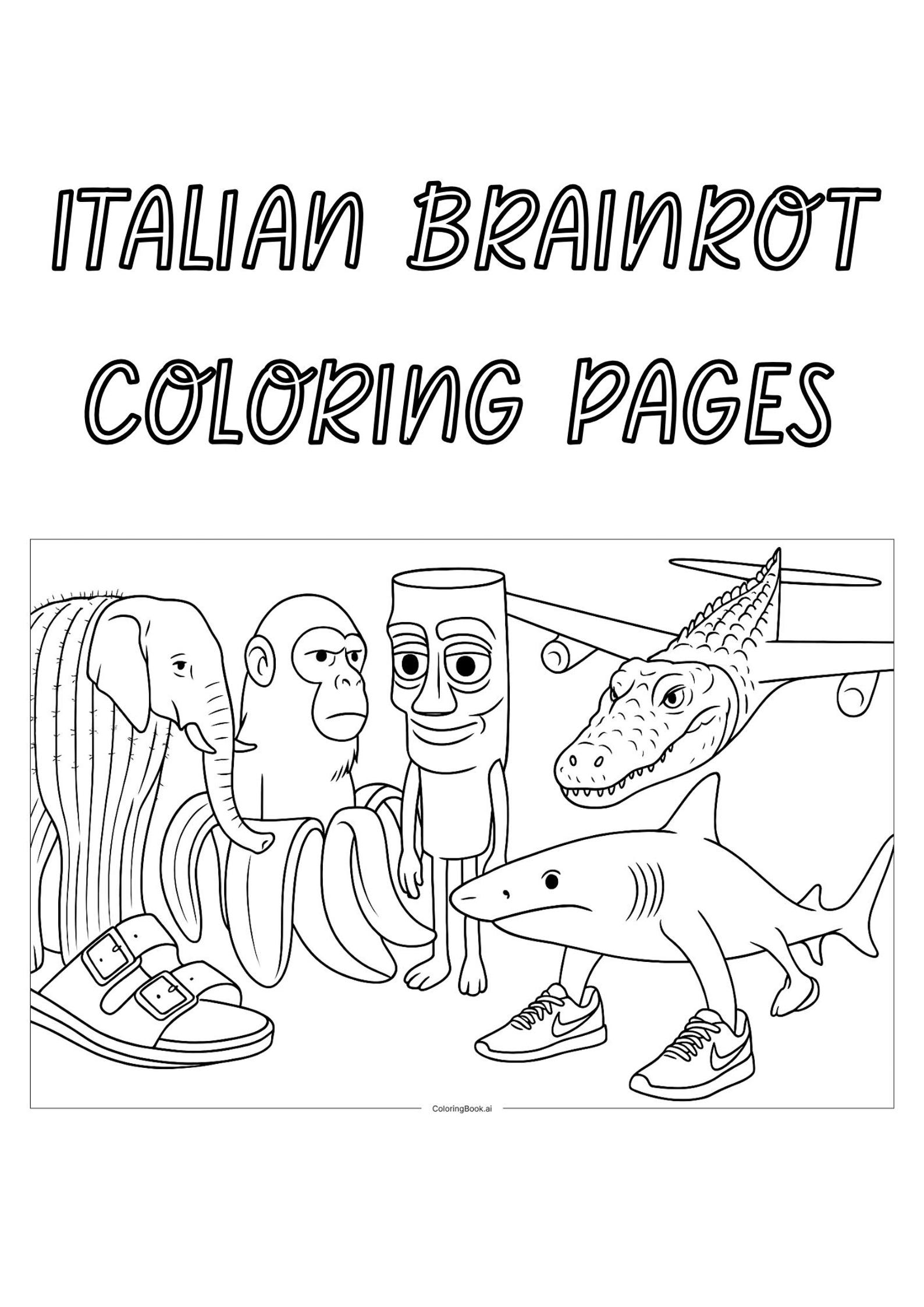 Italian Brainrot – 15 Page Digital Printout | Meme-inspired Chaos for ...