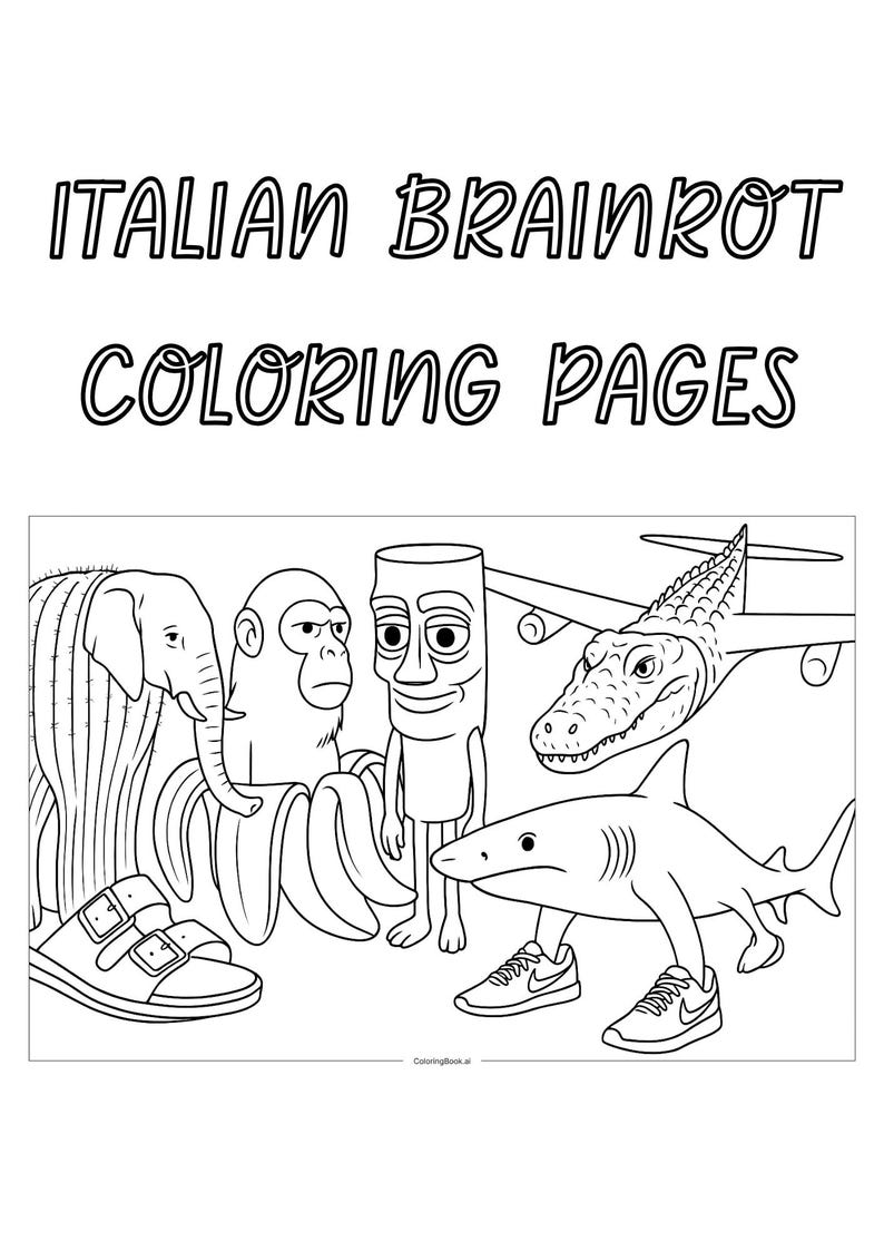 Italian Brainrot – 15 Page Digital Printout | Meme-inspired Chaos for ...