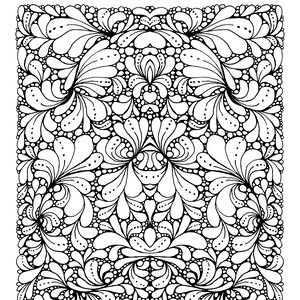 Floral Coloring Pages: 4 Printable Flower Designs (PDF Download) - Etsy