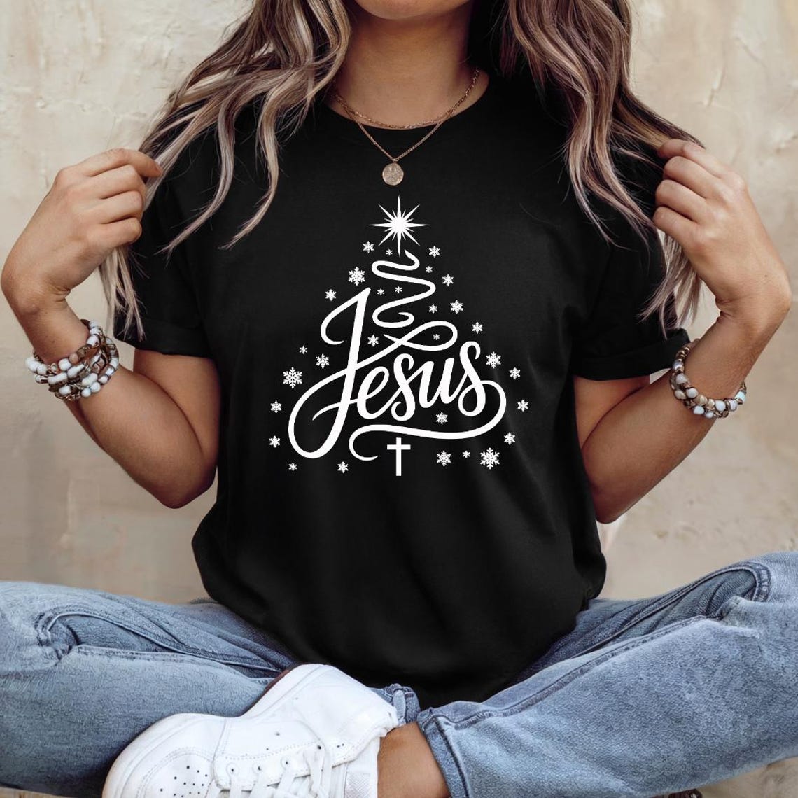 Jesus Tree Christian Christmas PNG SVG EPS Faith Holiday Design - Etsy