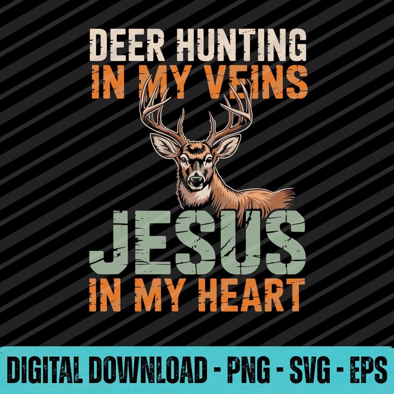 Jesus and Deer Print - Etsy