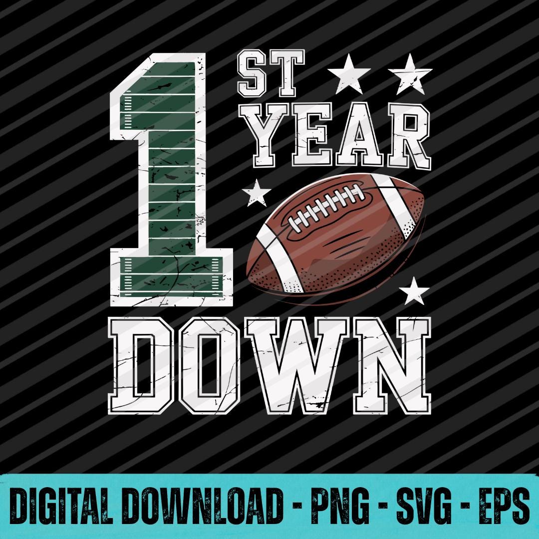1st Football Birthday SVG PNG EPS | First Birthday Boy Sports Theme ...
