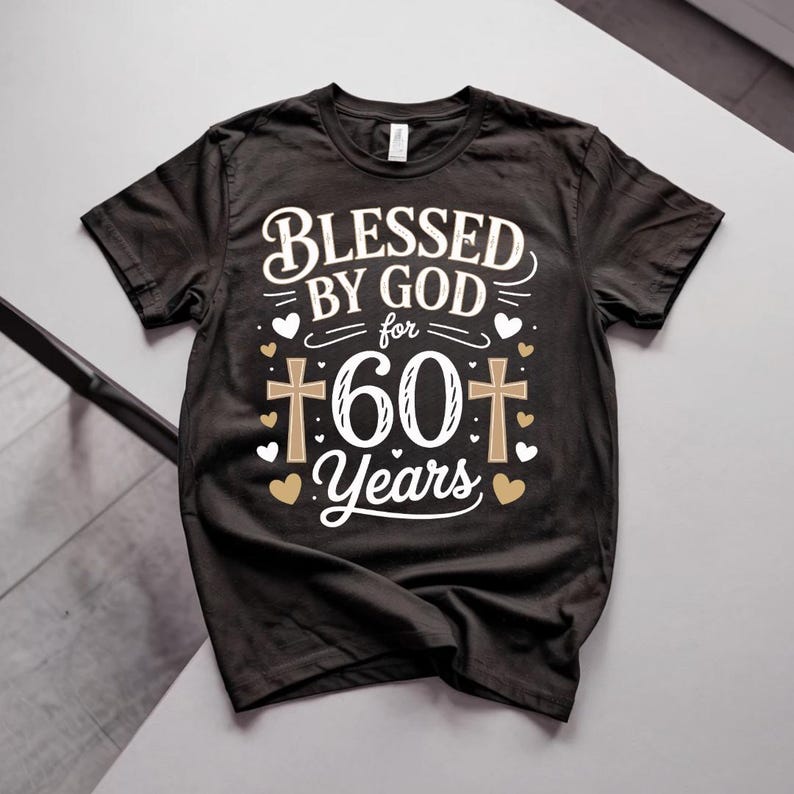 Blessed by God for 60 Years SVG PNG EPS Faith Birthday Design - Etsy