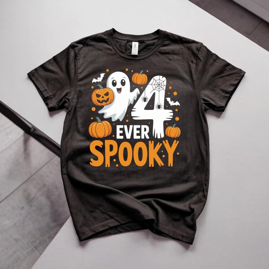 Four Ever Spooky 4th Birthday Design | Halloween Ghost Party (PNG SVG ...