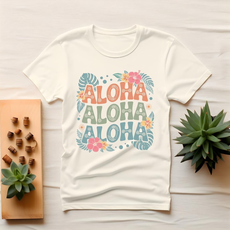 Hawaiian Aloha Tropical Luau SVG PNG EPS Colorful Beach Party Graphic ...