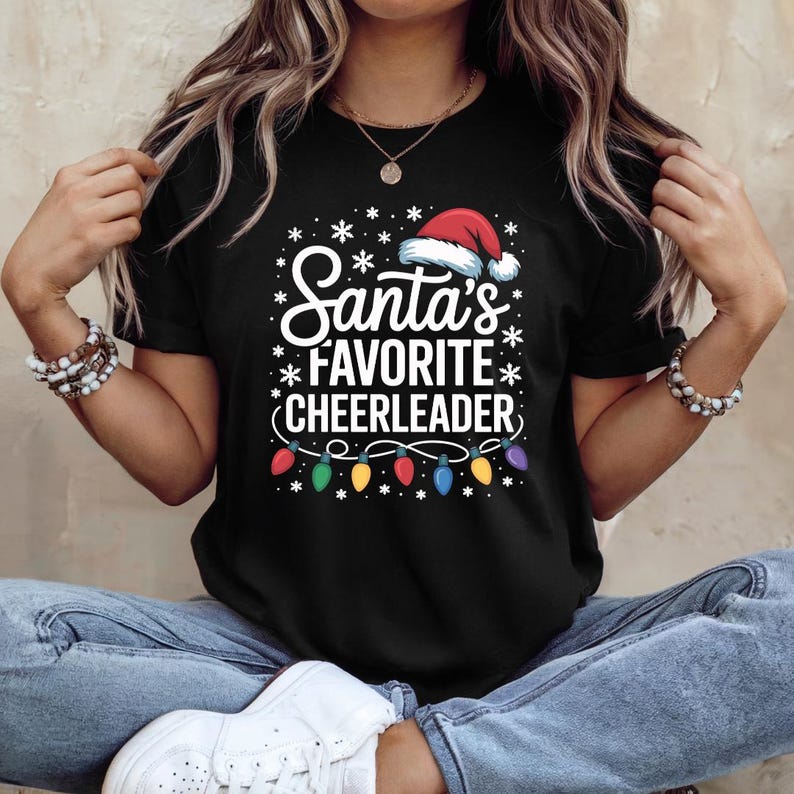 Santa Favorite Cheerleader Christmas PNG SVG EPS Funny Holiday Cheer ...