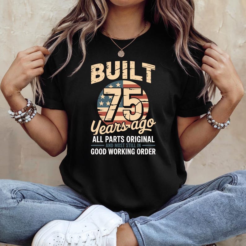 Built 75 Years Ago PNG SVG EPS Retro 75th Birthday Digital Design - Etsy
