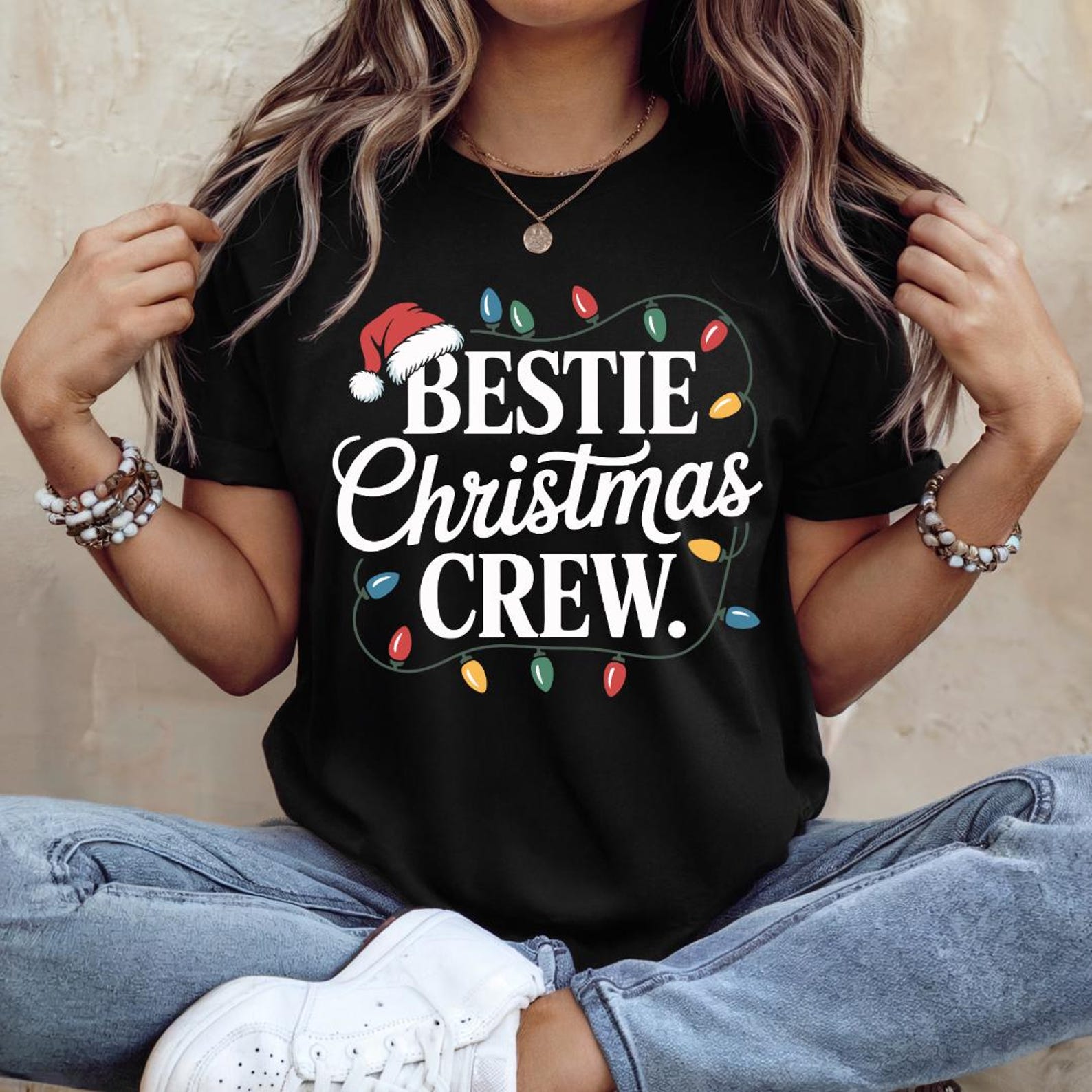 Bestie Christmas Crew PNG SVG EPS Festive Matching Holiday Design - Etsy