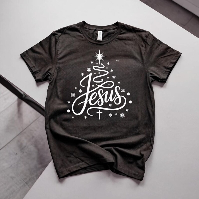 Jesus Tree Christian Christmas PNG SVG EPS Faith Holiday Design - Etsy