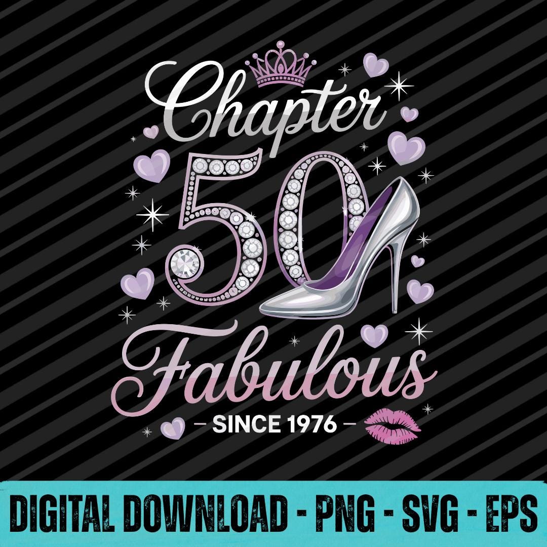 Chapter 50 Since 1976 PNG SVG EPS Vintage Birthday Design - Etsy