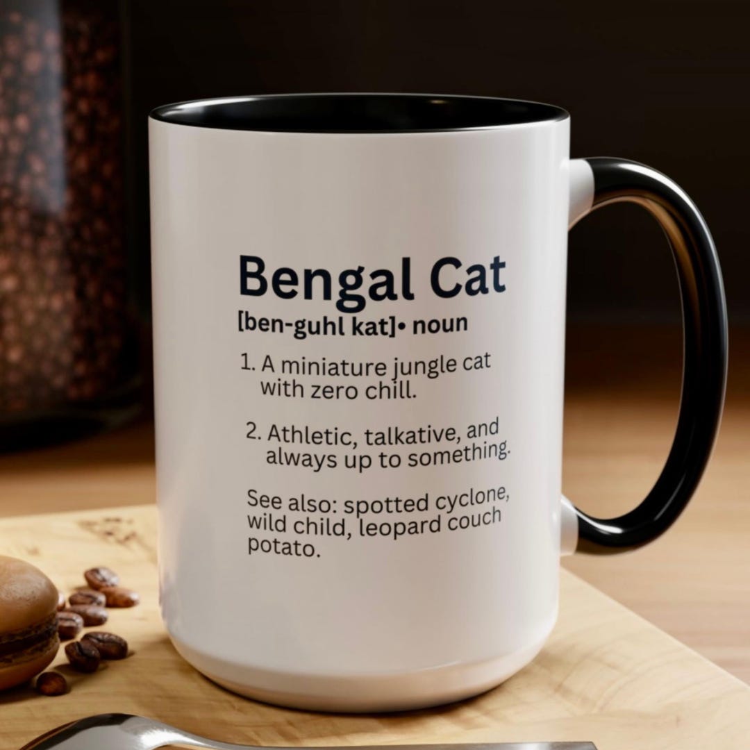 Personalized Bengal Cat Mug,bengal Cat Definition Mug, Bengal Cat Gift ...