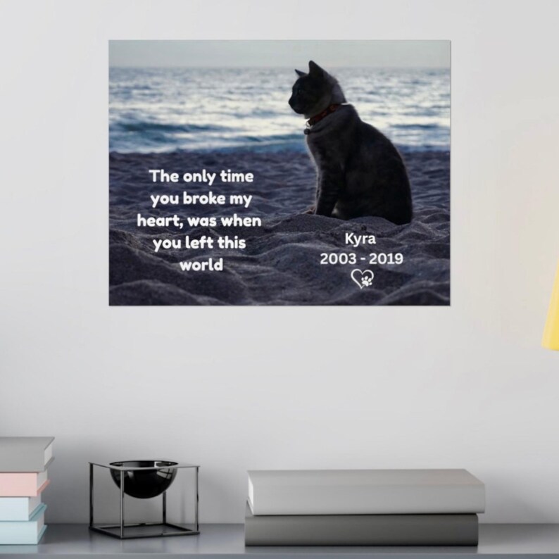 Personalized Cat Memorial Print, Pet Loss Gifts, Custom Pet Tribute ...