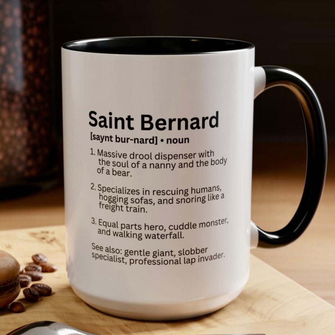 Personalized St. Bernard Dog Definition Mug, Funny Saint Bernard Gift ...
