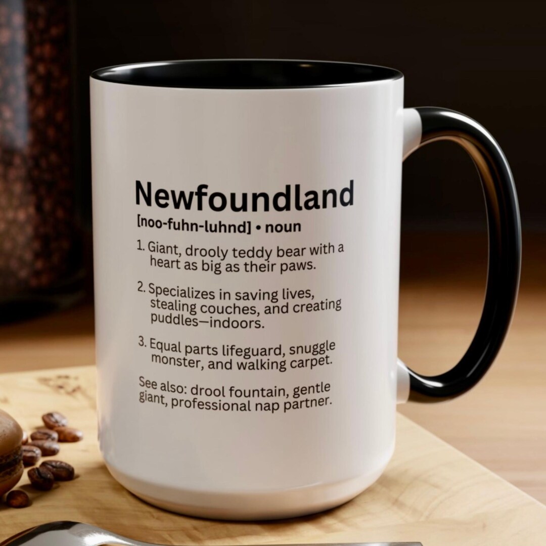 Personalized Newfoundland Dog Definition Mug, Funny Newfie Dog Gift,dog ...