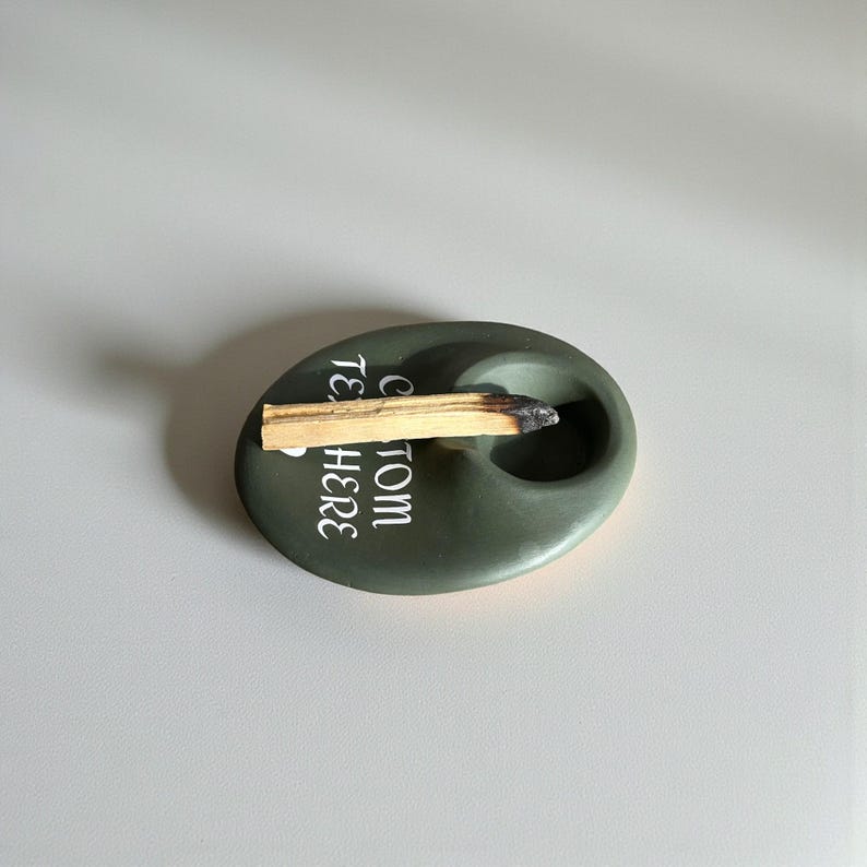 Personalized Navy Blue Concrete Palo Santo Holder, Minimalist ...