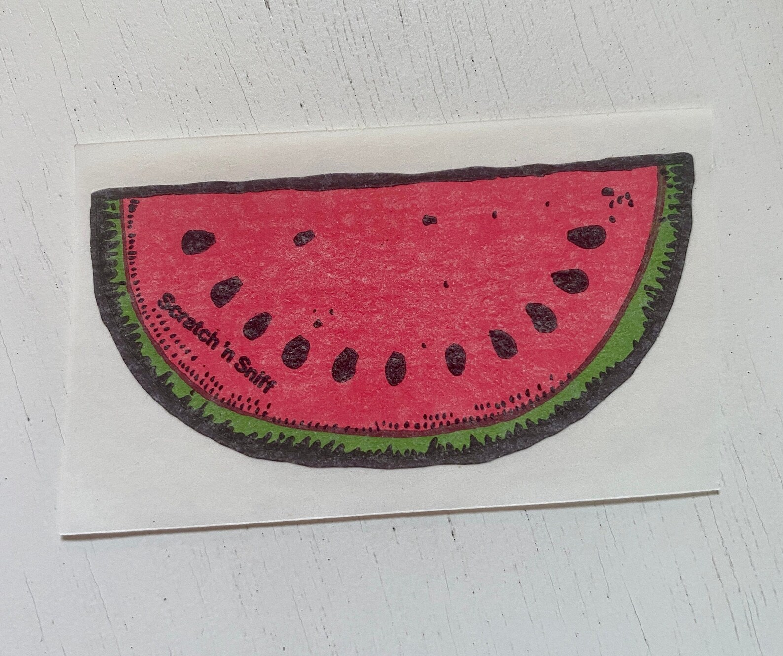 Vintage 80s Scratch N Sniff Stickers 3M Die Cut: Watermelon - Etsy