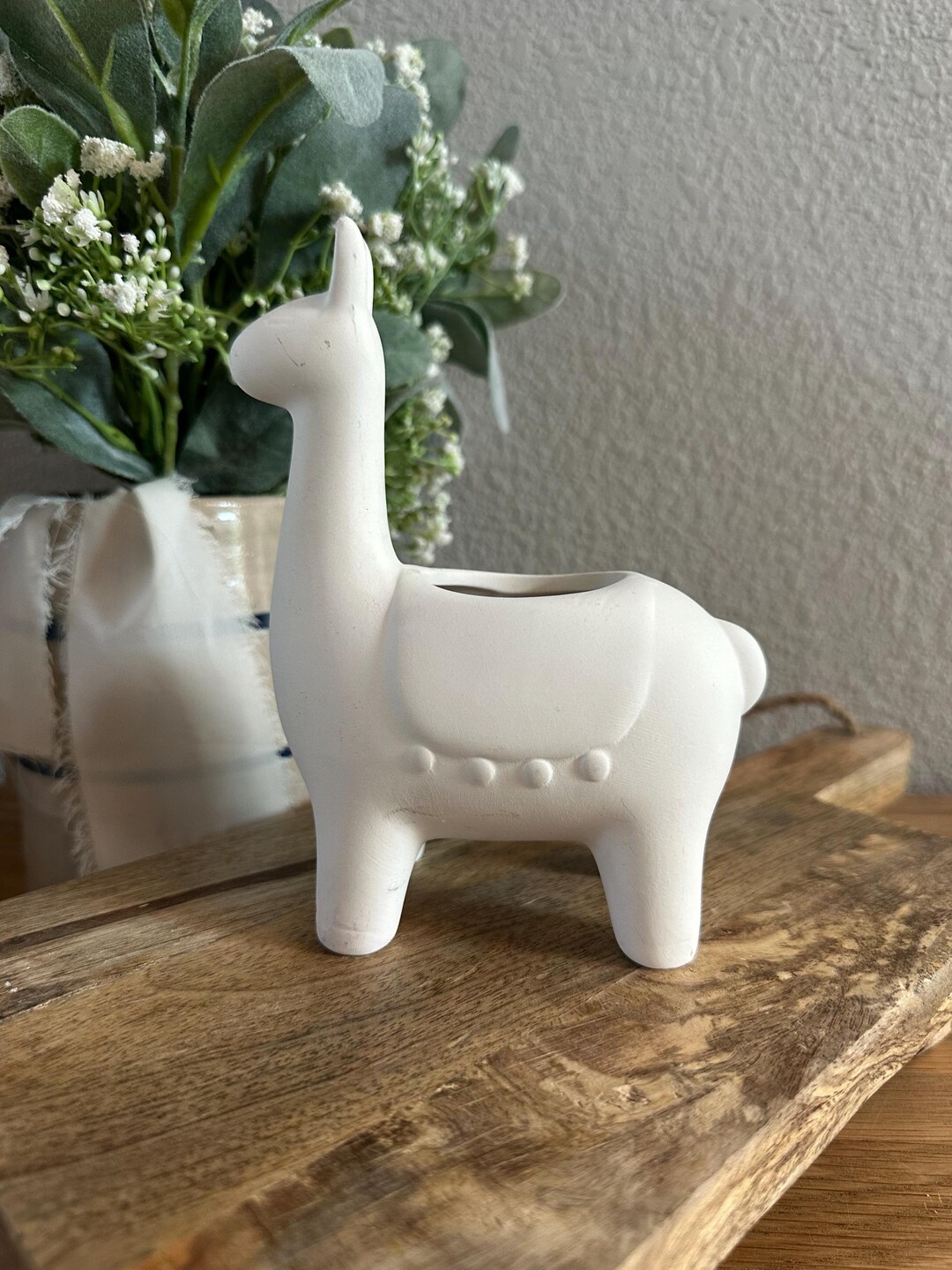 Cute Ceramic Llama Planter - Etsy
