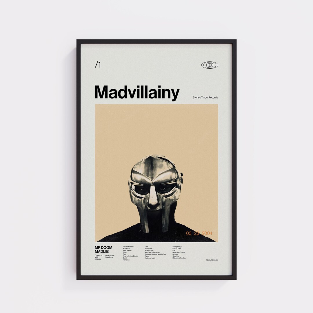 MF DOOM Madvillainy Album Cover Poster: Vintage Hip Hop Art - Etsy
