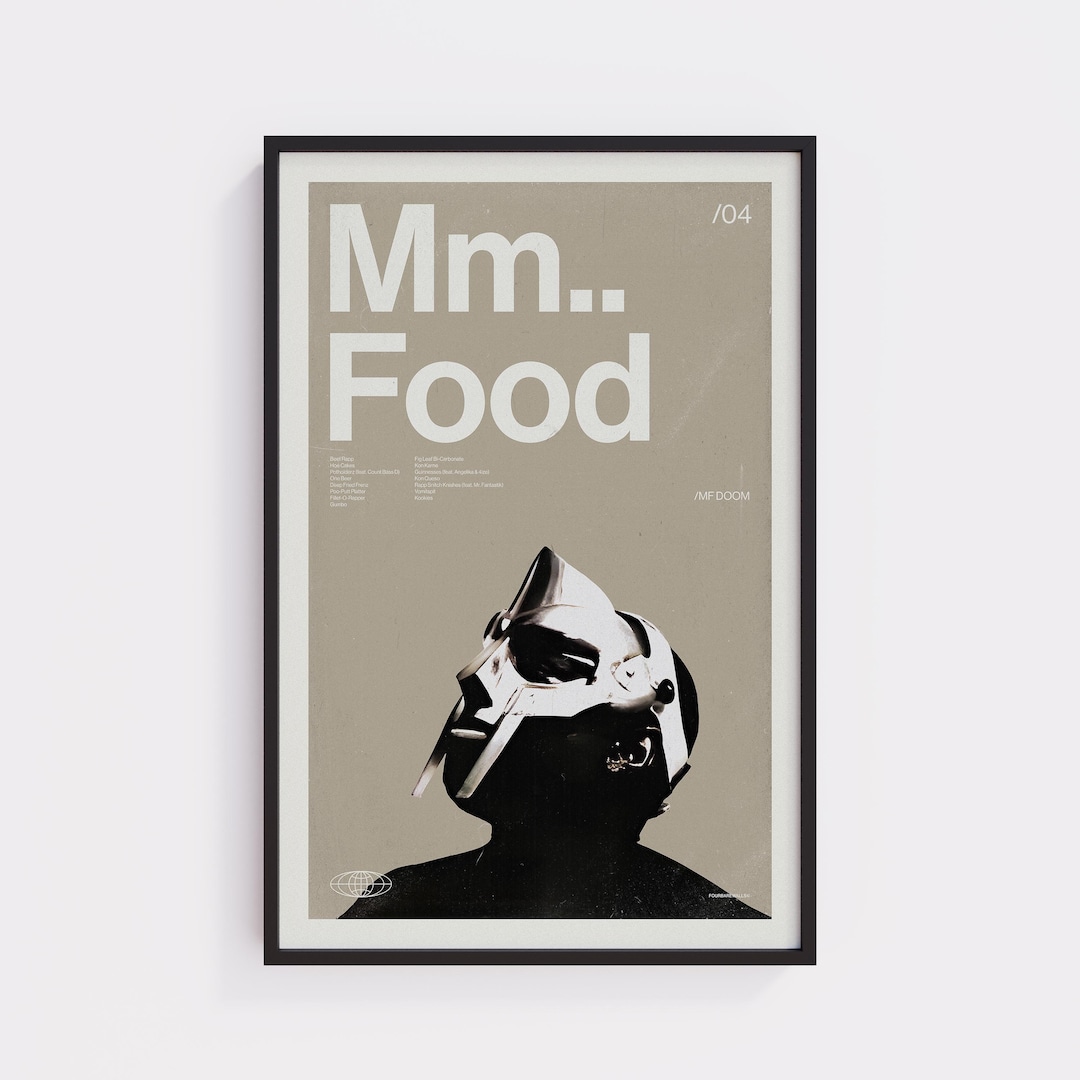 MF DOOM Mm.food Album Cover Art Print: Hip Hop Wall Decor - Etsy