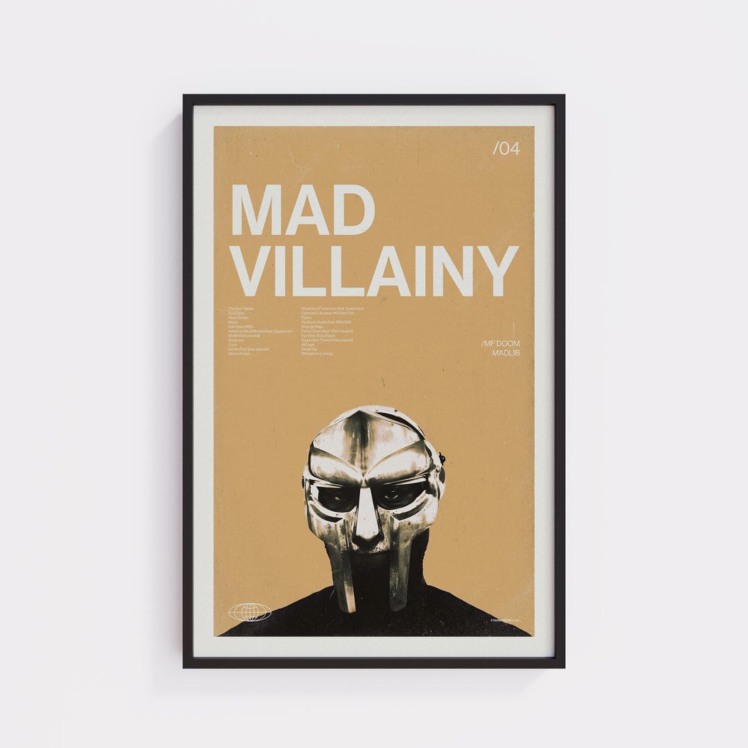 MF DOOM Madvillainy Poster: Hip Hop Album Cover Art - Etsy