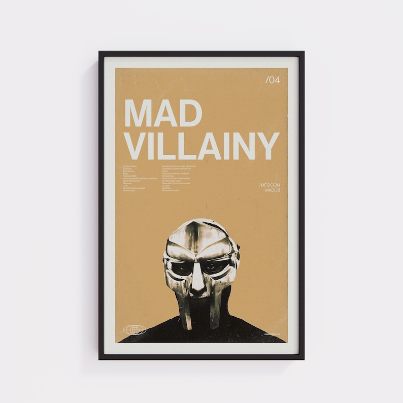 MF DOOM Madvillainy Poster: Hip Hop Album Cover Art - Etsy