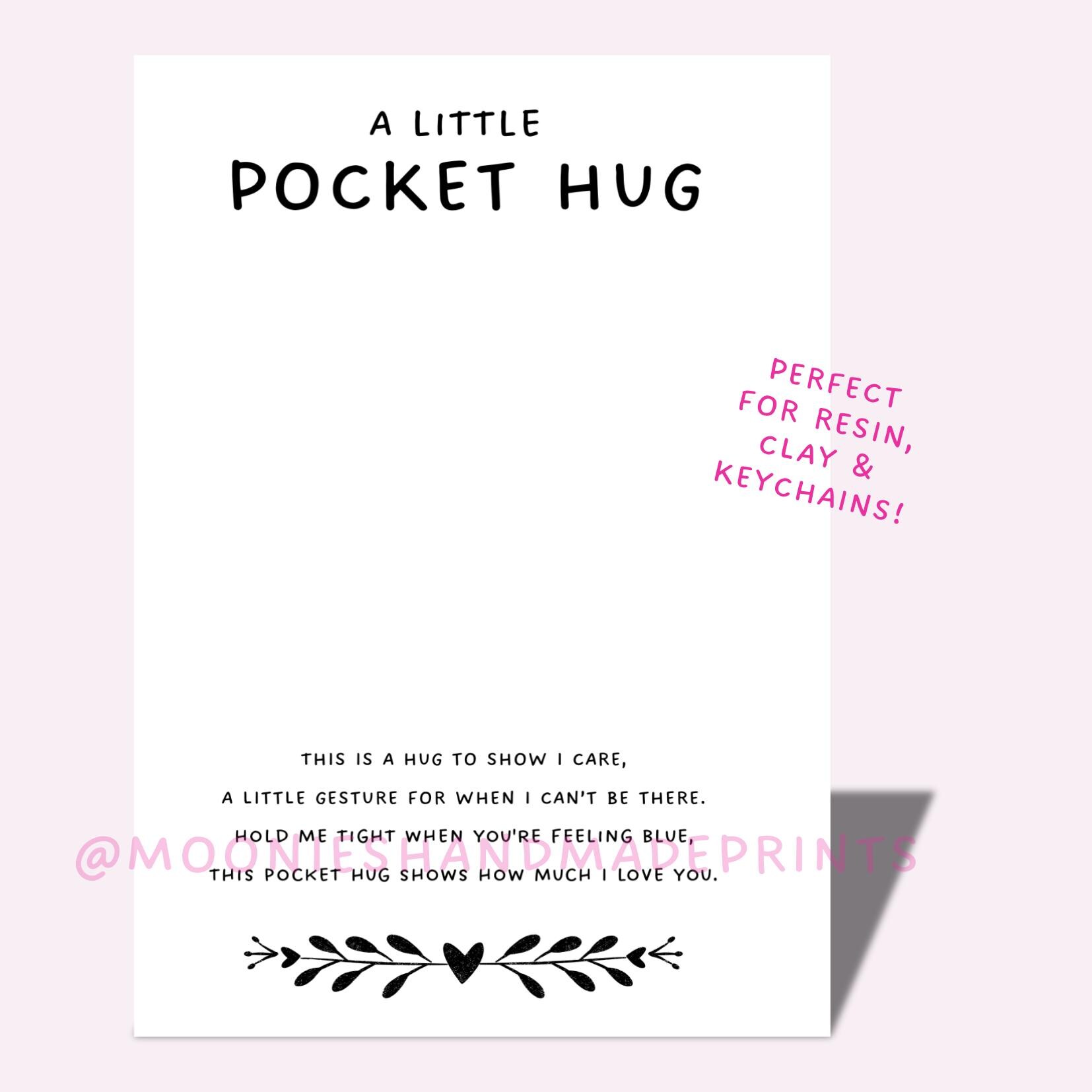 Pocket Hug PNG, Digital Download Backing Cards, Printable Gift Card ...