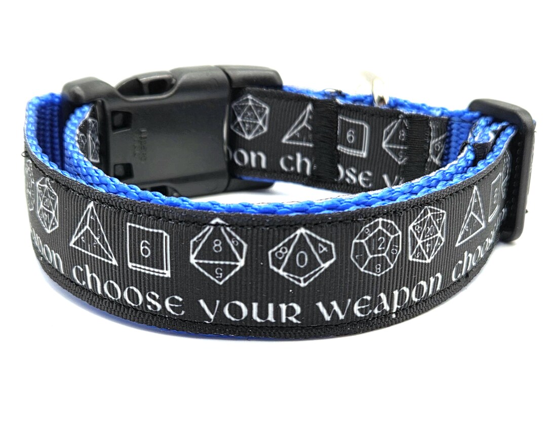 Choose Your Weapon” Dnd Dog Collar – Medium (12"–19") - Etsy