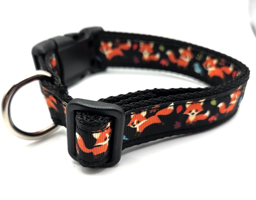 Enchanted Forest Fox Dog Collar – Large (13.5"–21") - Etsy