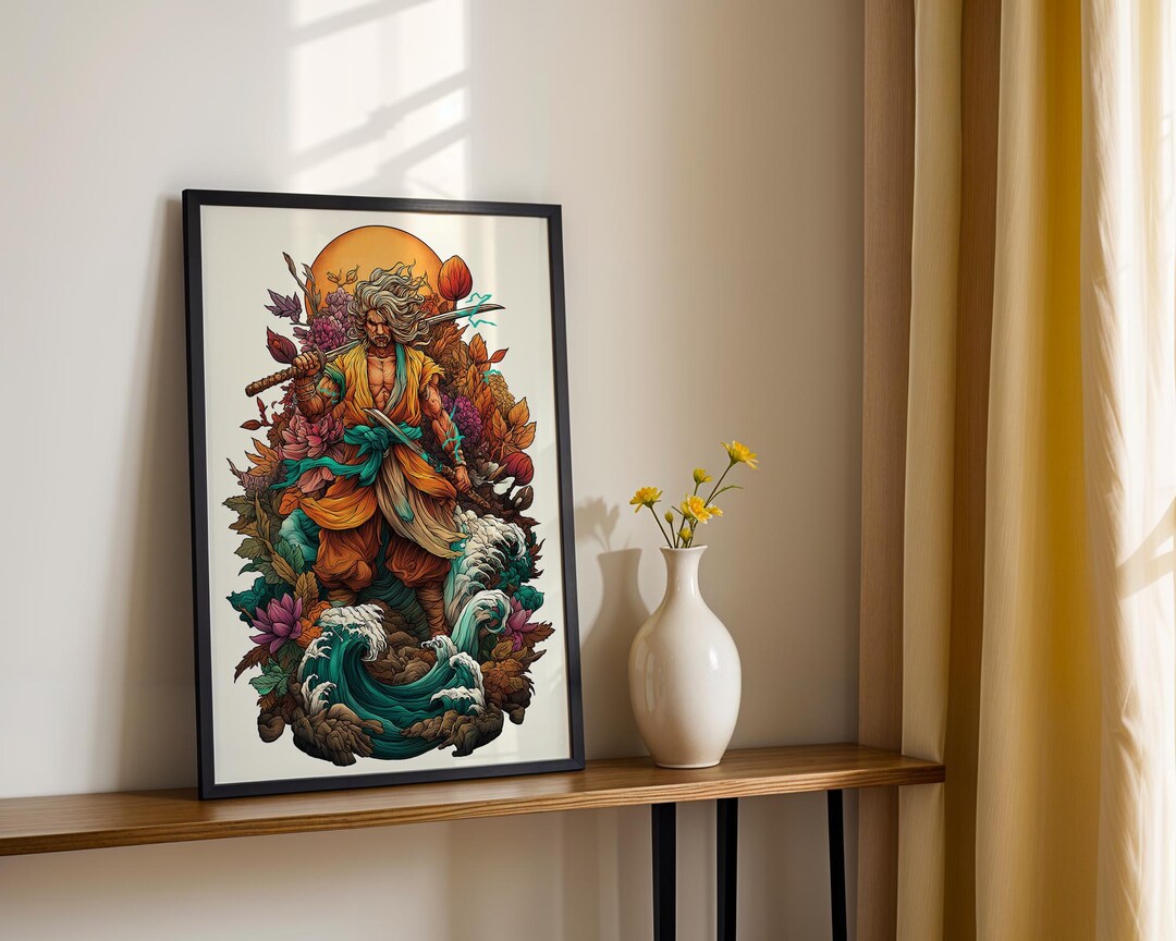 Susanoo Storm God of Seas, Japanese Pantheon, Art Nouveau Style2 - Etsy