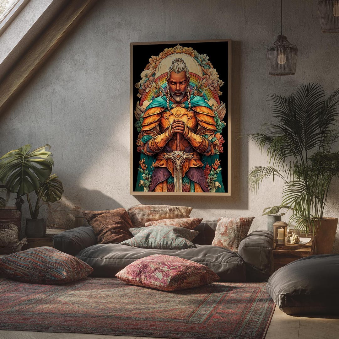 Heimdall God of the Rainbow Bridge - Norse Pantheon - Art Nouveau Style ...