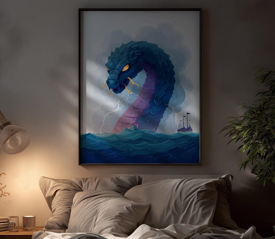 Jormungandr World Serpent - Norse Mythology - Contemporary Graphic ...