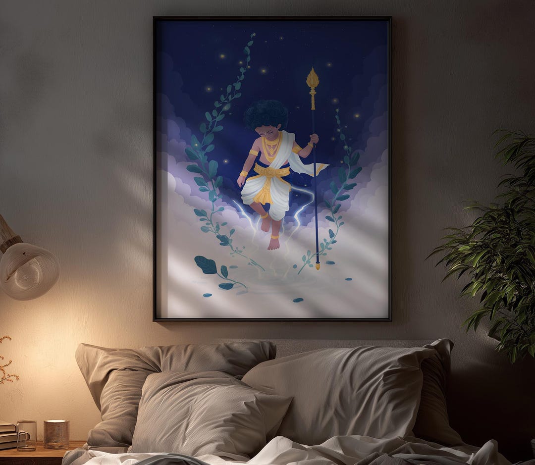 Vamana Cosmic Giant Dwarf Avatar - Hindu Mythology - Contemporary ...