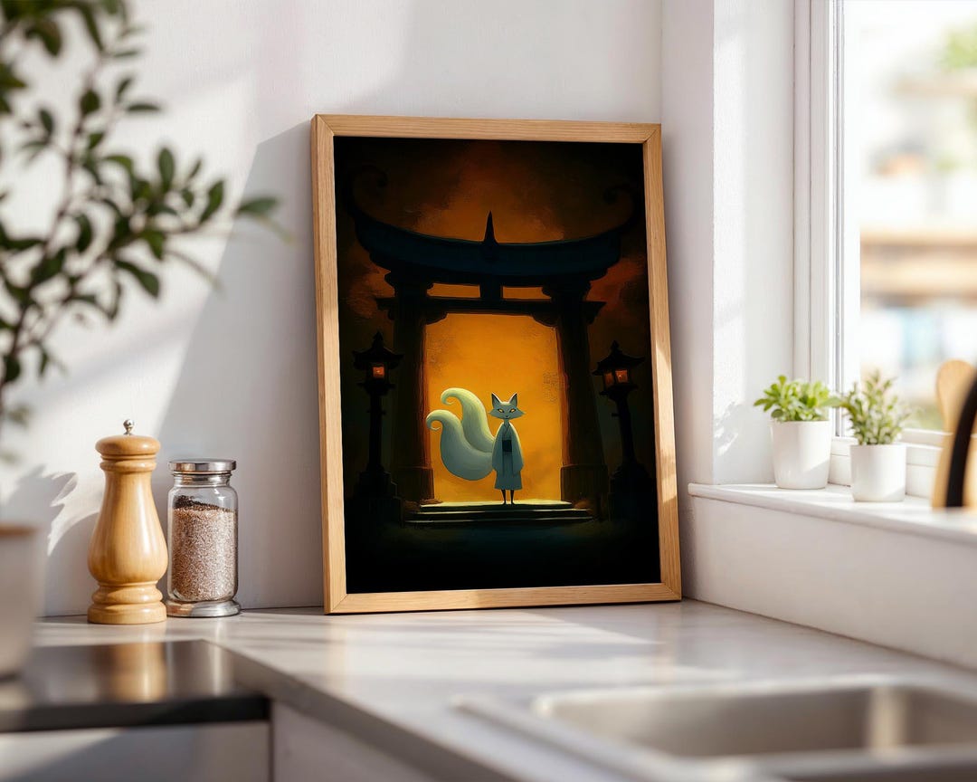 Kitsune Fox Spirit Trickster - Japanese Mythology - Contemporary Gothic ...