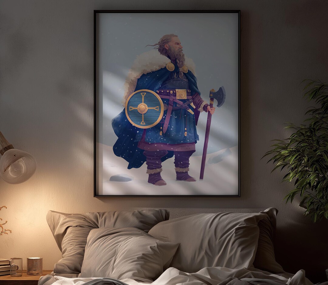 Ragnar Lodbrok Viking Warrior - Norse Legends - Contemporary Graphic ...