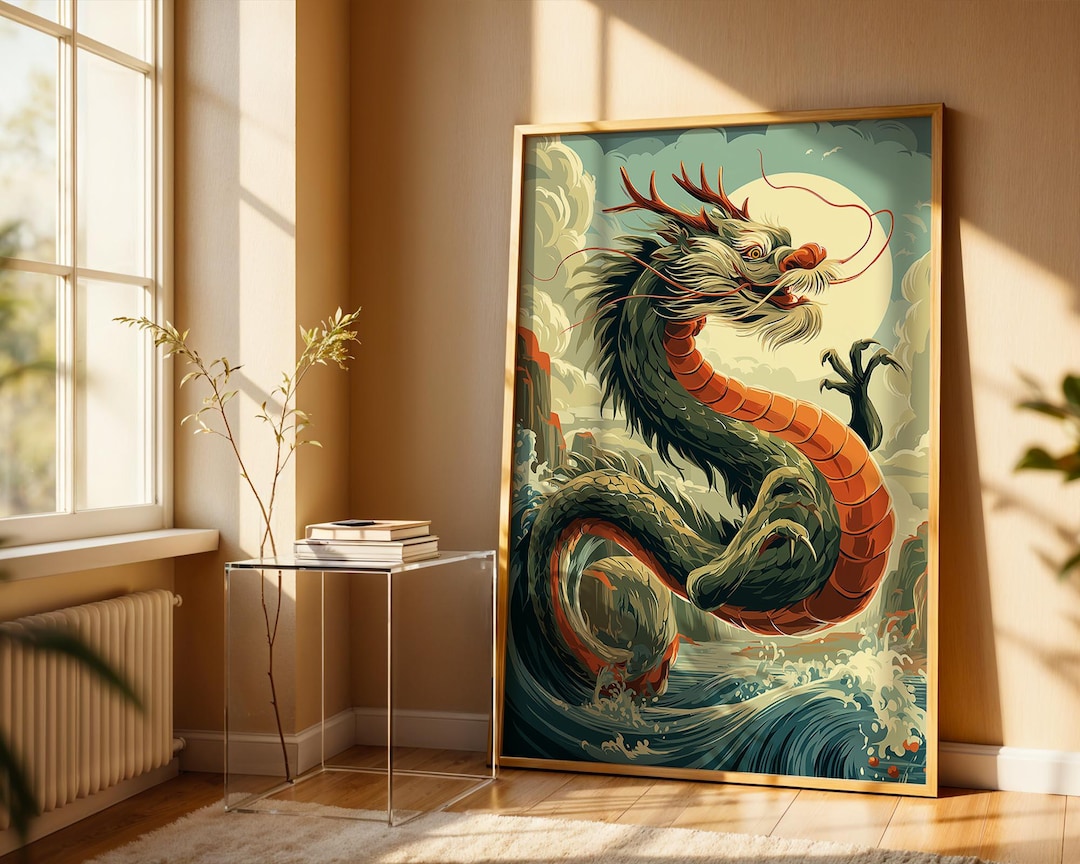 Ryujin Dragon King of the Sea, Japanese Mythology, Modern Painterly ...
