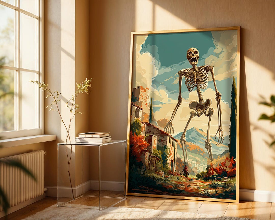 Gashadokuro Giant Skeleton Spirit, Japanese Mythology, Modern Painterly ...